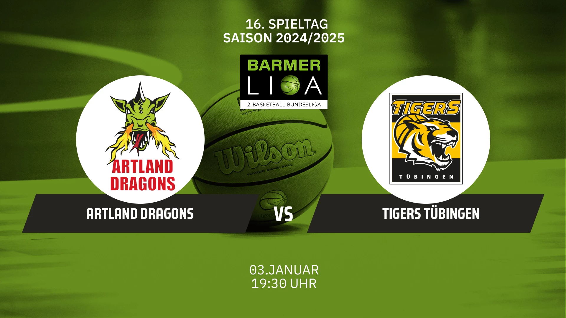 ProA: Artland Dragons vs. Tigers Tübingen • Video • Sporteurope.TV