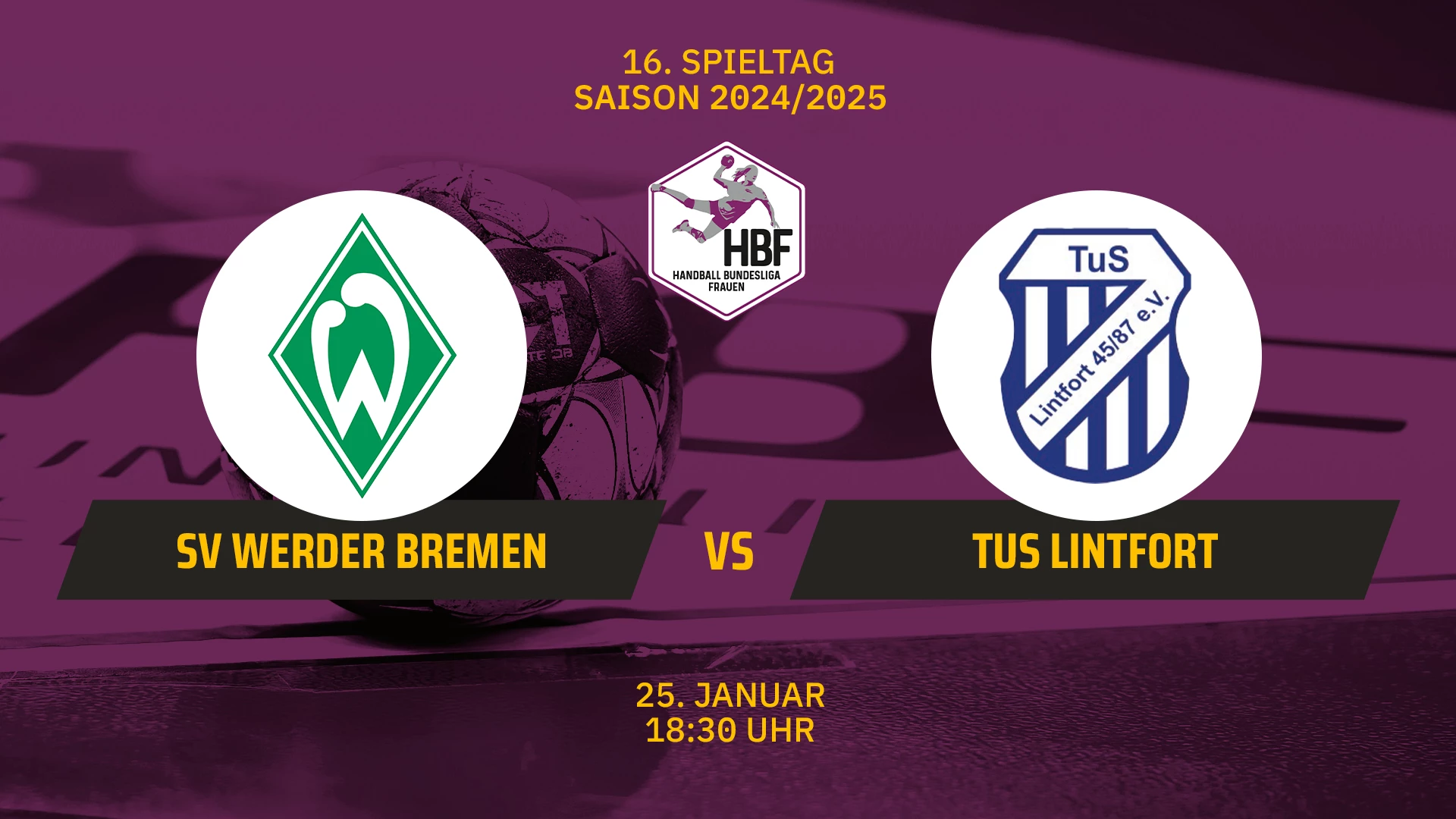 2. HBF: SV Werder Bremen vs. TuS Lintfort • Video • Sporteurope.TV