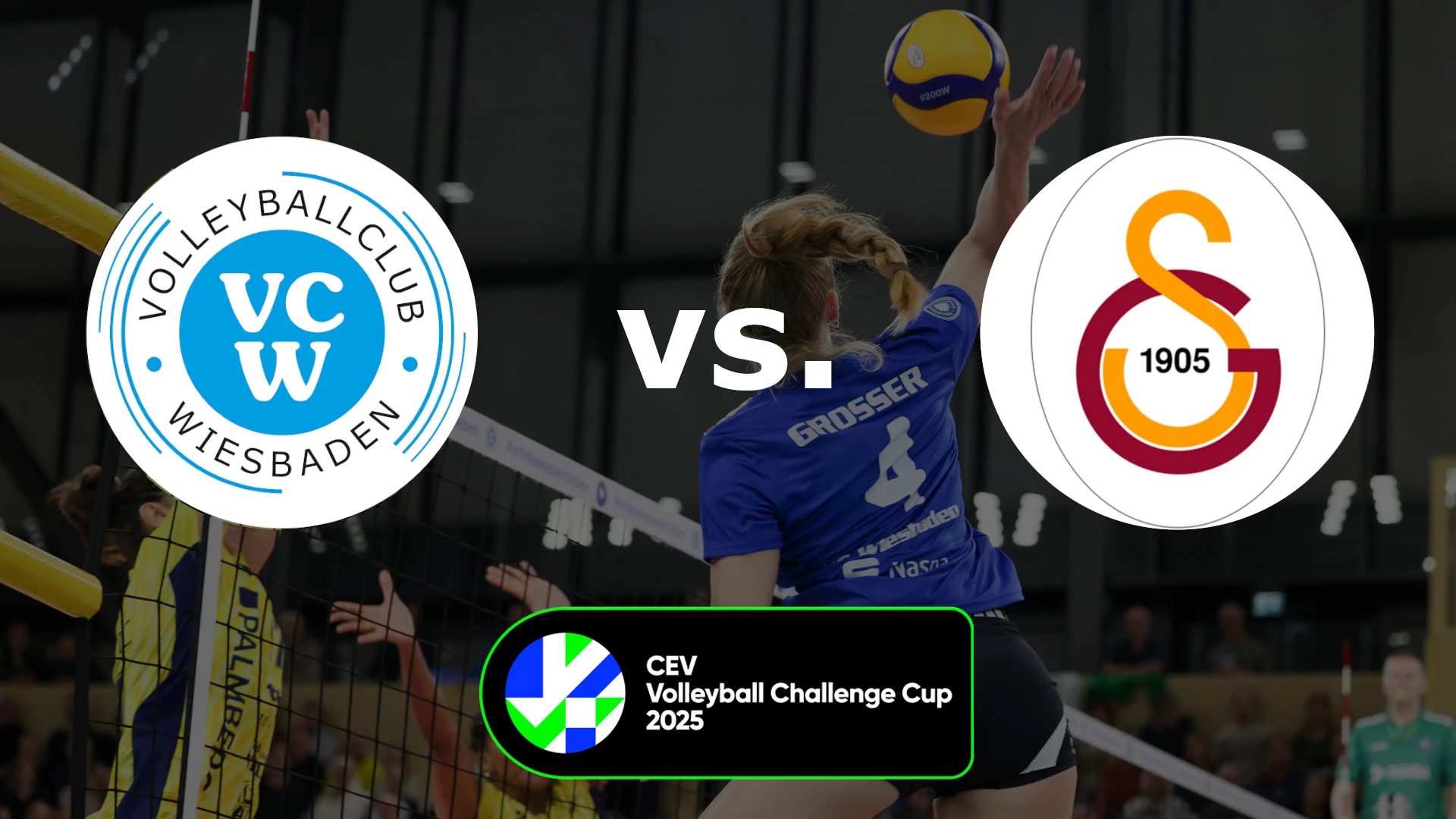CEV Challenge Cup: VC Wiesbaden vs. Galatasaray Daikin ISTANBUL - Rückspiel kommentiert von ...