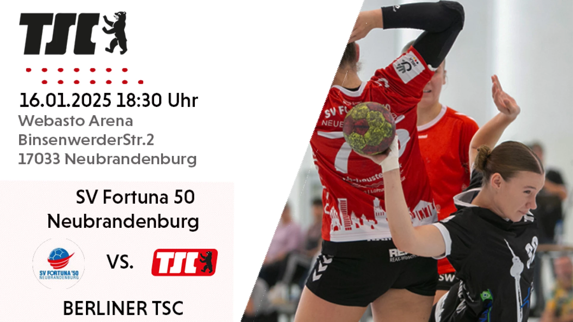 Jugendbundesliga wB SV Fortuna Neubrandenburg - Berliner TSC • Video ...