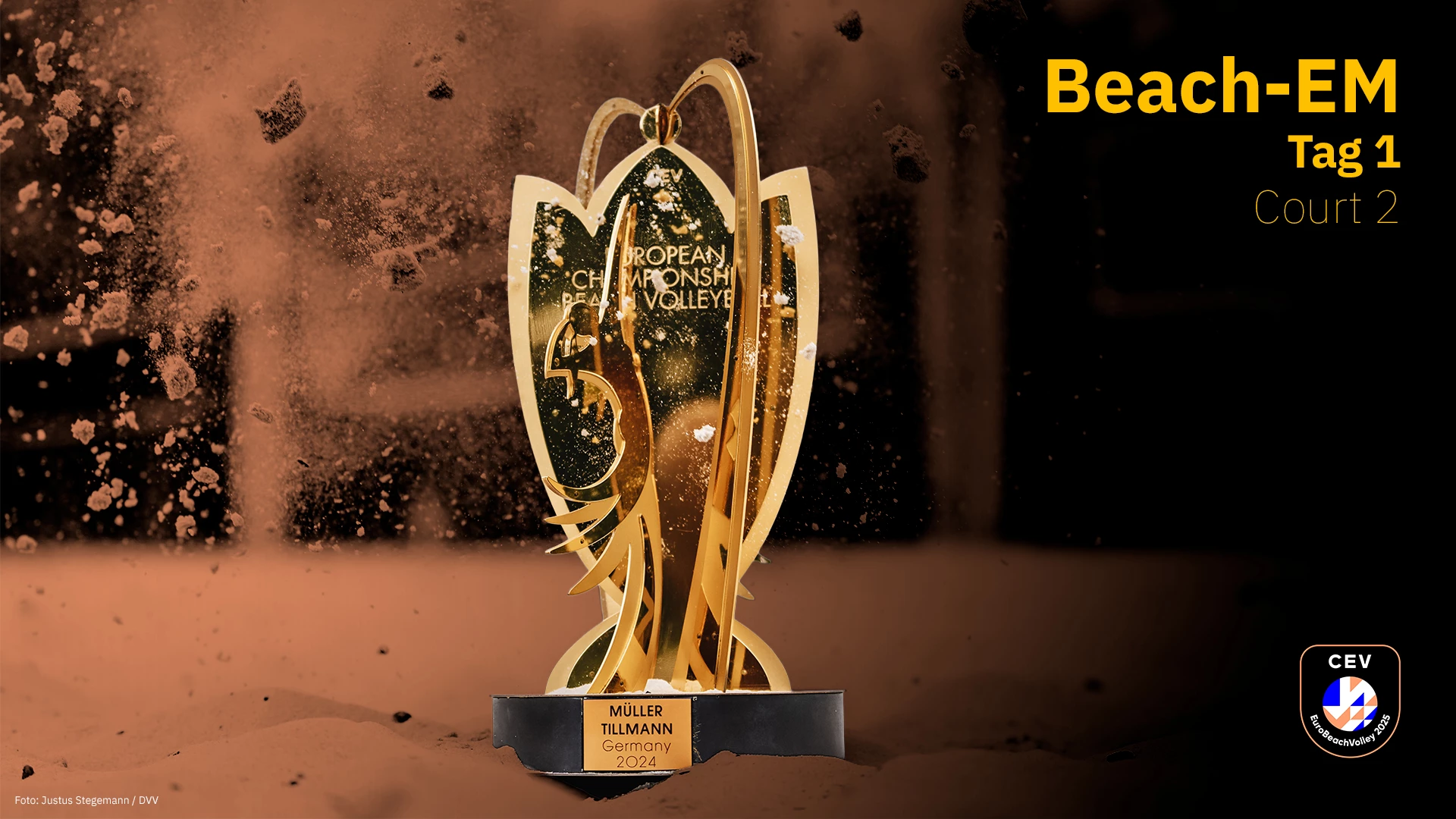 Beach-EM 2025: Court 2 - Tag 1 - ohne Kommentar • Video • Sporteurope.TV