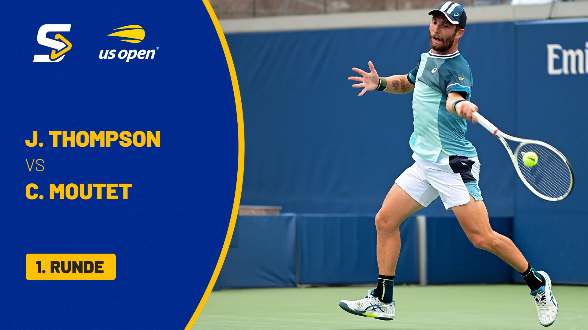 Jordan Thompson (AUS) vs. Corentin Moutet (FRA) - 1. Runde - Court 7 ...