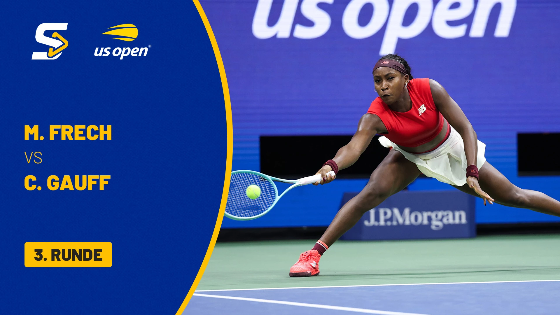 Magdalena Frech (POL) [28] vs. Coco Gauff (USA) [3] - 3. Runde ...