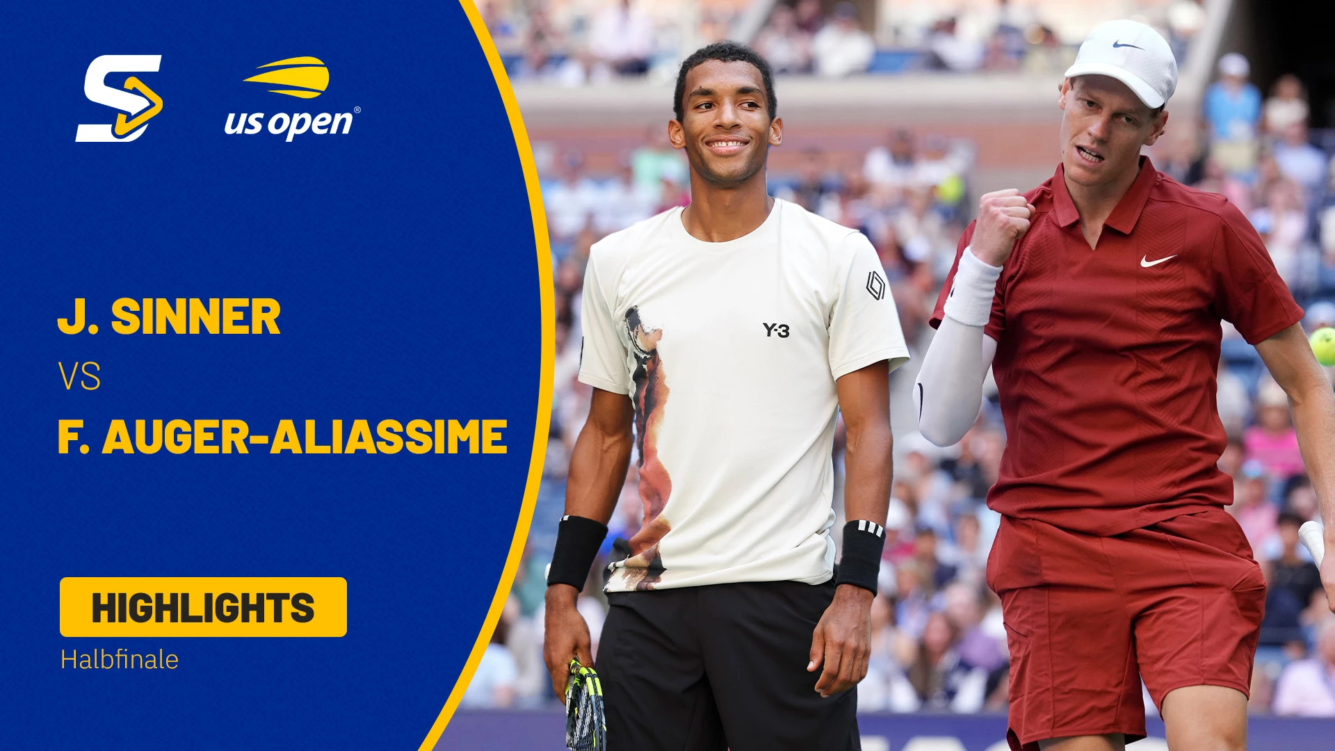 Jannik Sinner (ITA) [1] vs. Felix Auger-Aliassime (CAN) [25] - Halbfinale - Highlights • Video ...