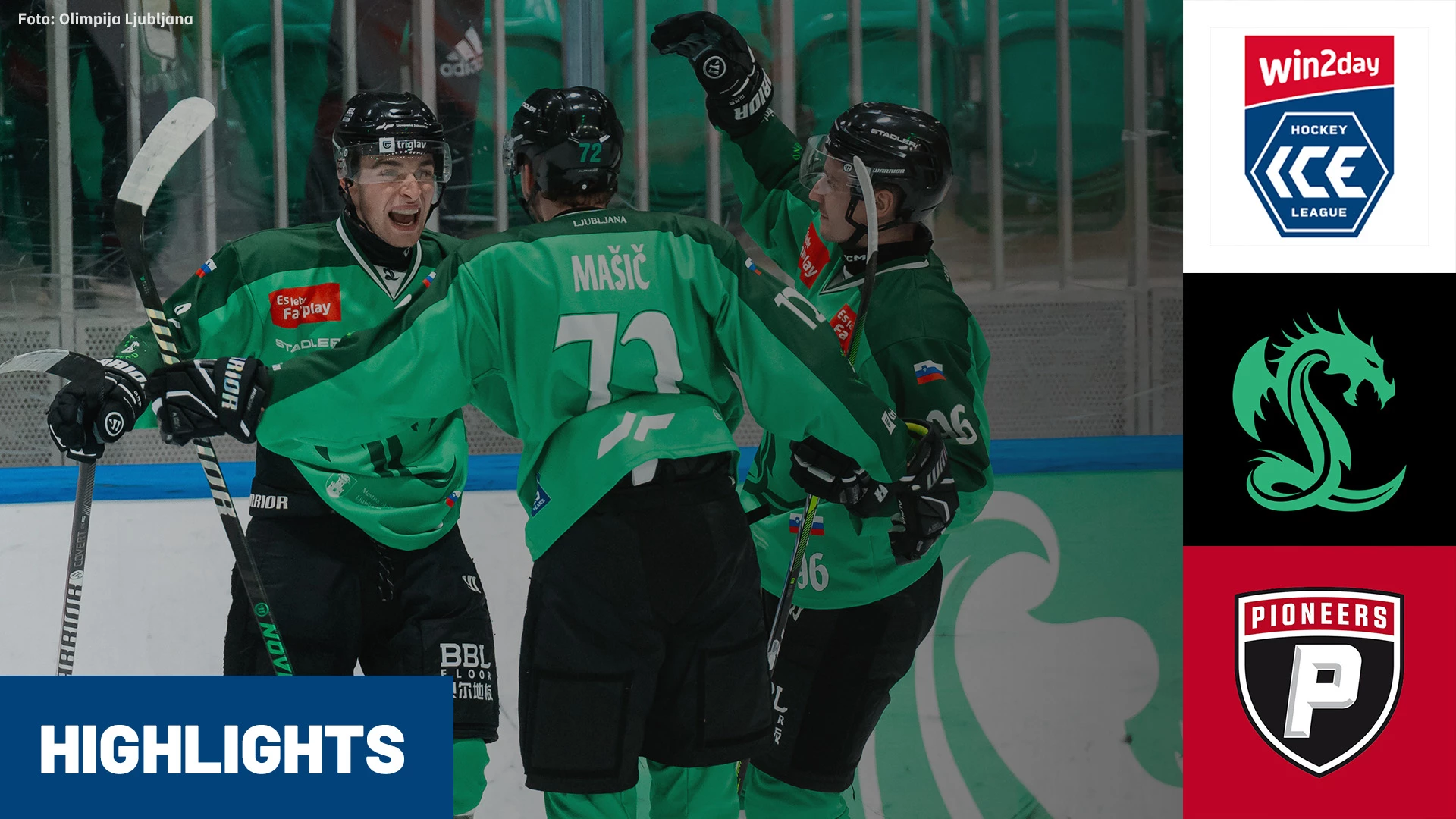 win2day ICE Hockey League: Olimpija Ljubljana vs. Pioneers Vorarlberg ...