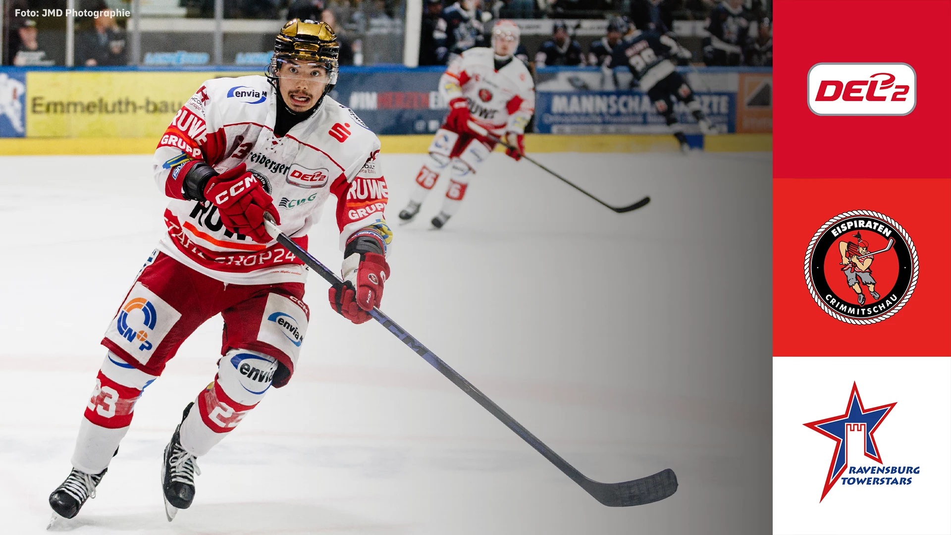 DEL2: Eispiraten Crimmitschau vs. Ravensburg Towerstars • Video • Sporteurope.TV