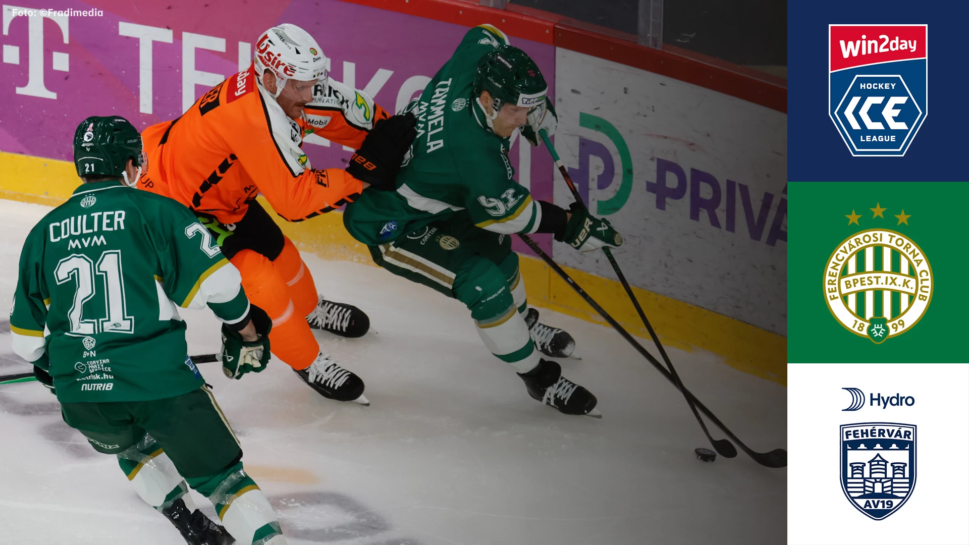 win2day ICE Hockey League: FTC-Telekom vs. Hydro Fehervar AV 19 • Video ...