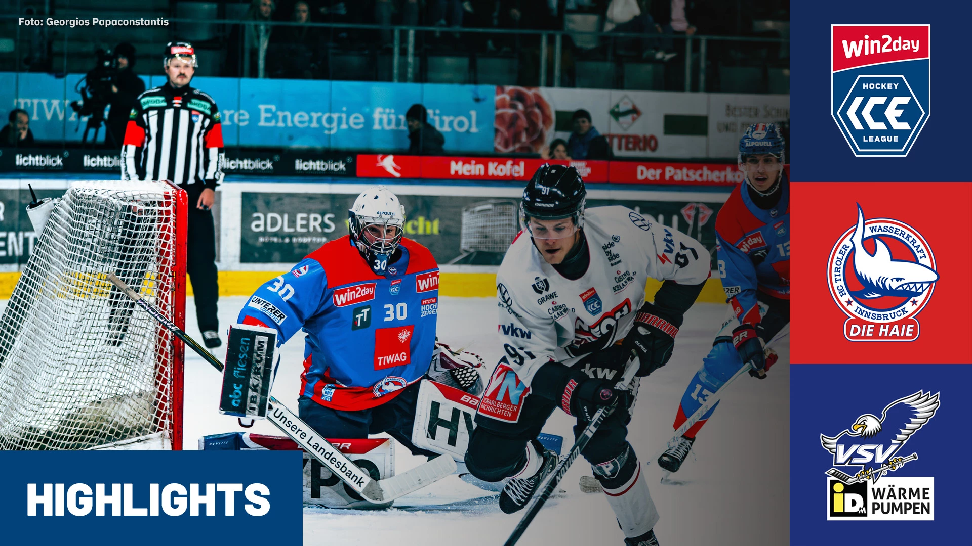 win2day ICE Hockey League: HC TIWAG Innsbruck vs. EC IDM Wärmepumpen ...
