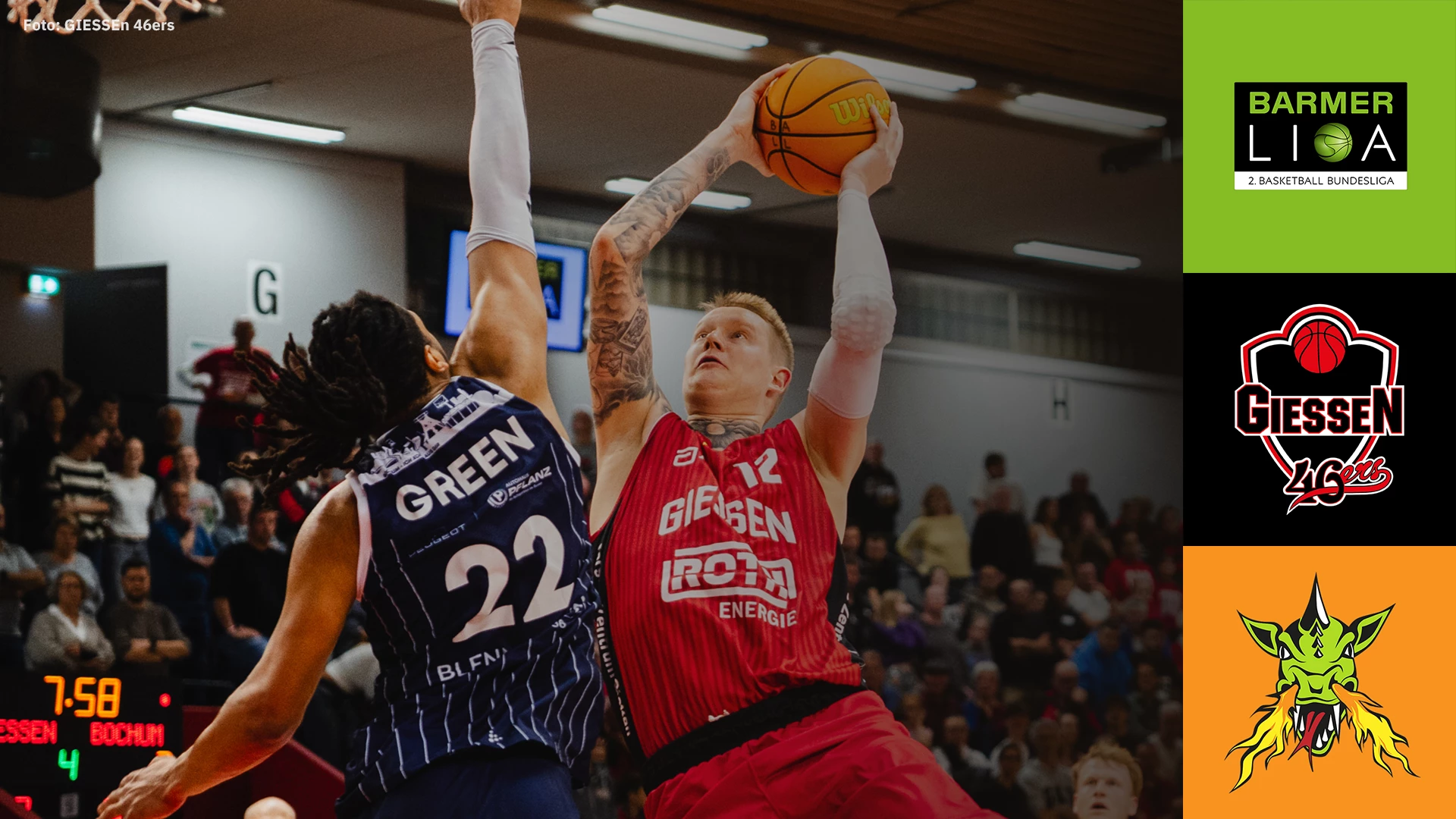 ProA: GIESSEN 46ers vs. Artland Dragons • Video • Sporteurope.TV